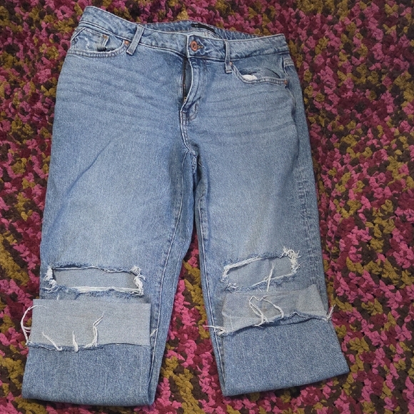 Edgely | Jeans | Edgely By Maurices Blue Ripped Boyfriend Jeans | Poshmark